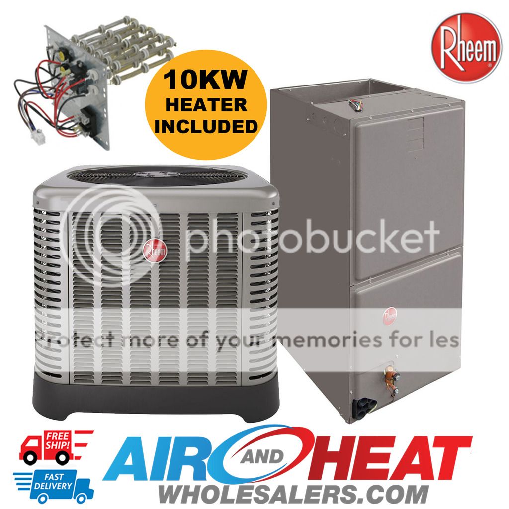 Rheem 3.5 Ton Split System 14 SEER - 10KW Heater Included | eBay