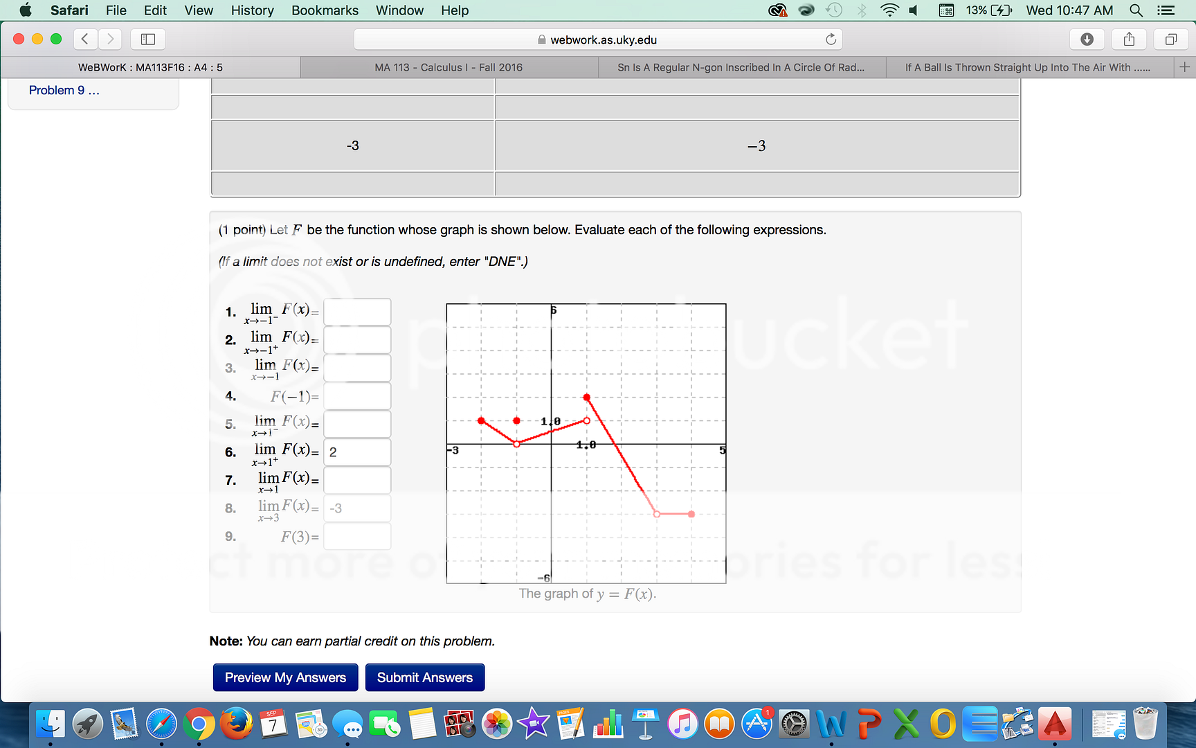 Solved Let F be the function whose graph is shown below. | Chegg.com