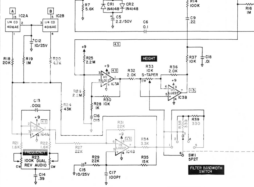 Maestro MPF-1 Parametric Filter - can I use a 20k instead of 10k pot?